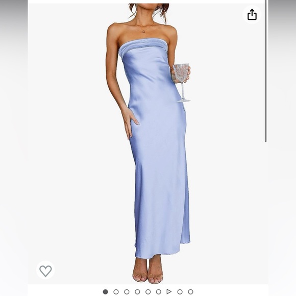 Zara | Dresses | Strapless Periwinkle Satin Dress | Poshmark